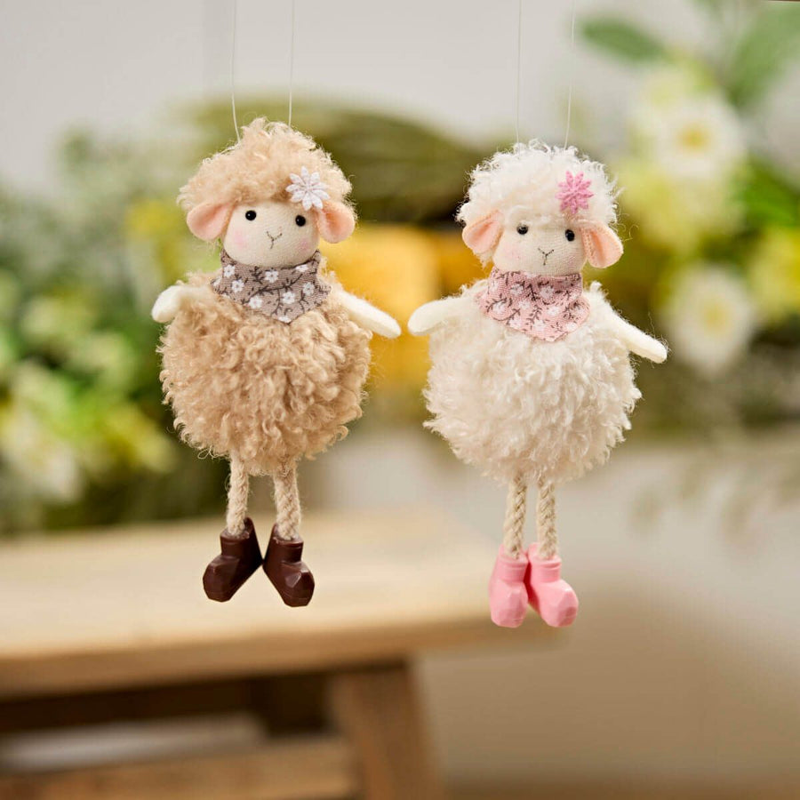 Richard Langs Furry Sheep Hanging Decoration (Choice of 2) - 4ED103 ...