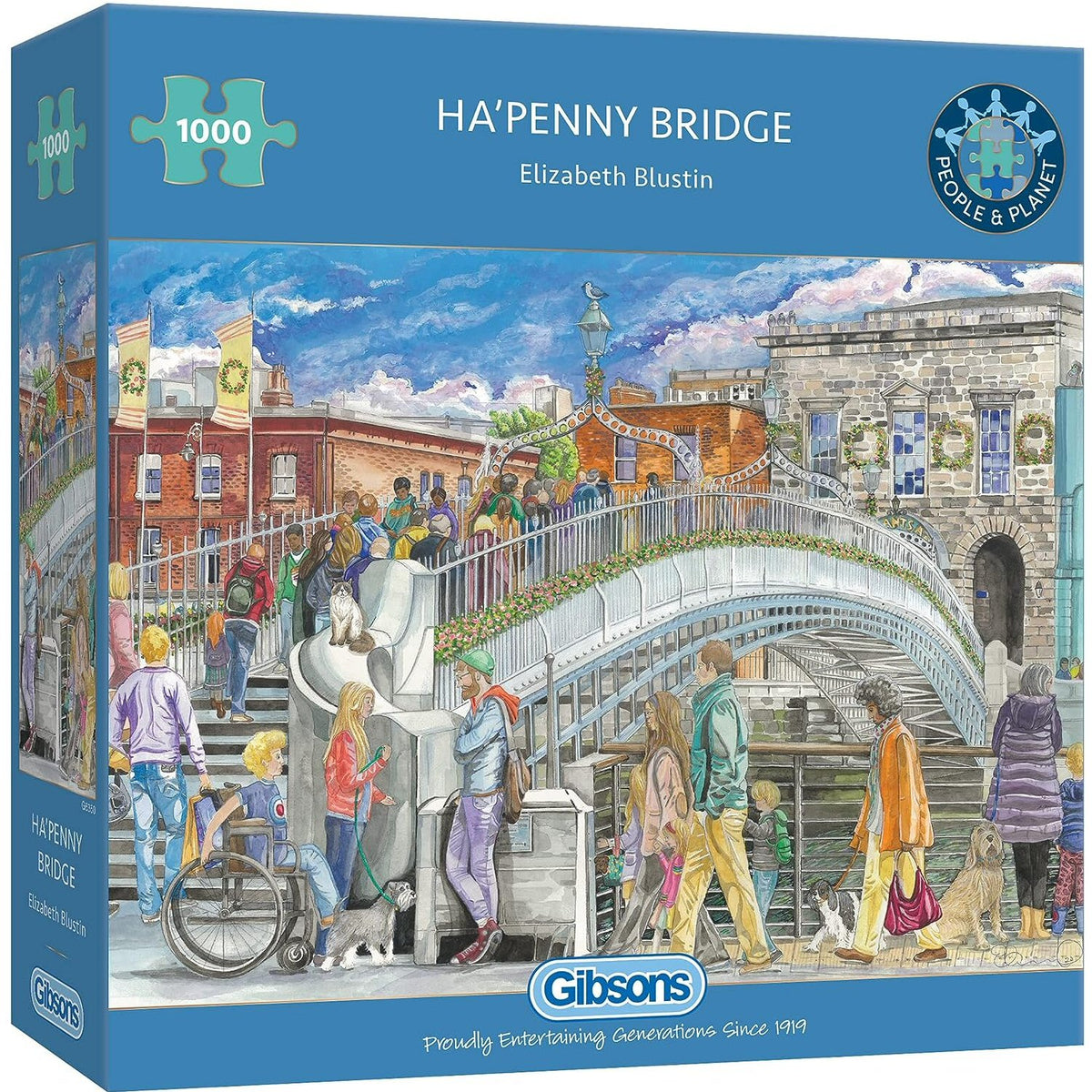 Gibsons Games 1000 Piece Ha'Penny Bridge Jigsaw Puzzle – Old Railway ...