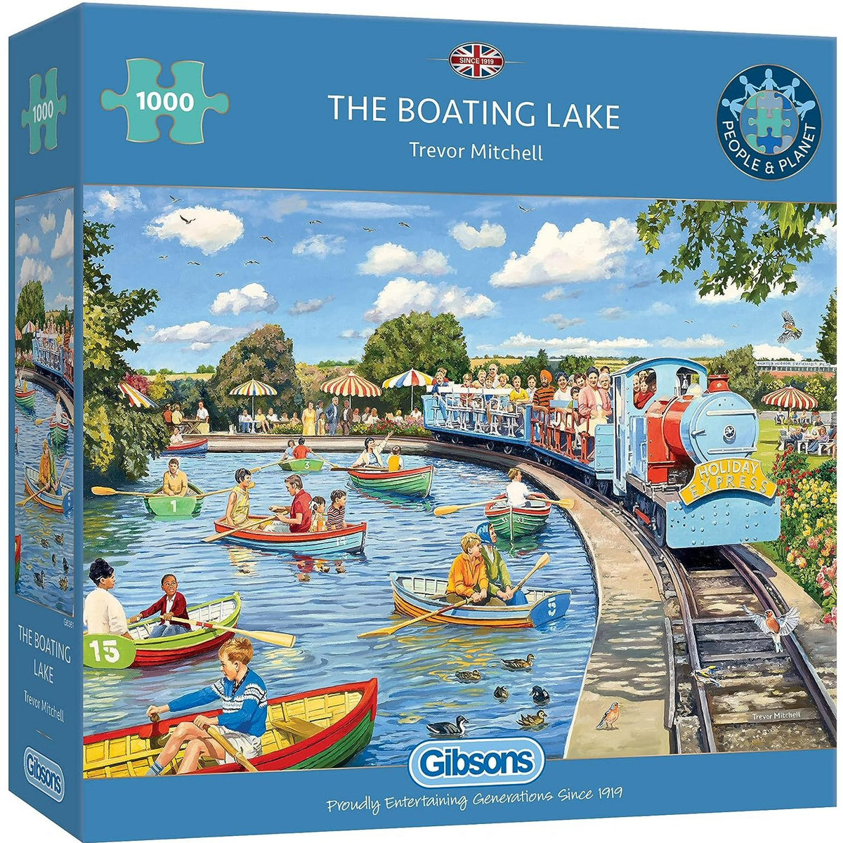 Gibsons Games 1000 Piece The Boating Lake Jigsaw Puzzle – Old Railway ...