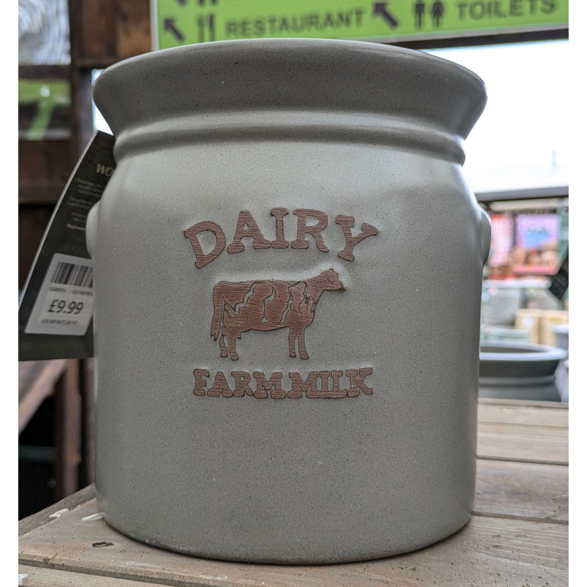 Woodlodge 16cm Matte Grey Dairy Pot – Old Railway Line Garden Centre