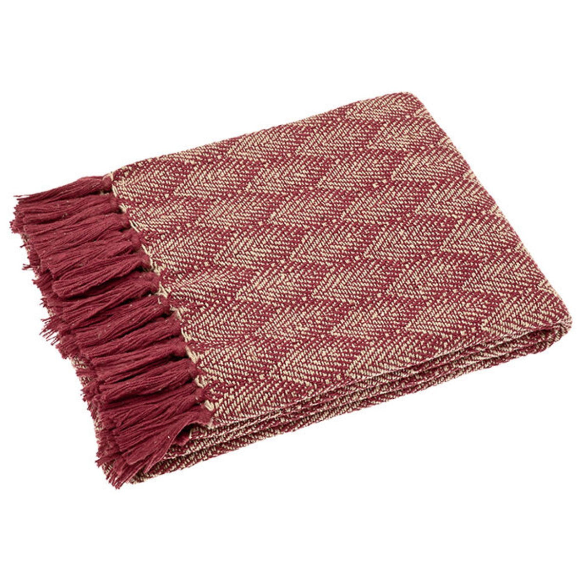 Walton & Co 150cm Recycled Cotton Leaf Throw Mulberry – Old Railway ...