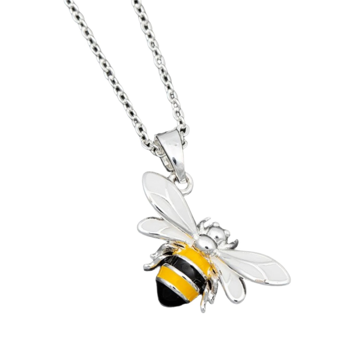 Equilibrium Handpainted Sparkle Bee Silver Plated Necklace – Old ...