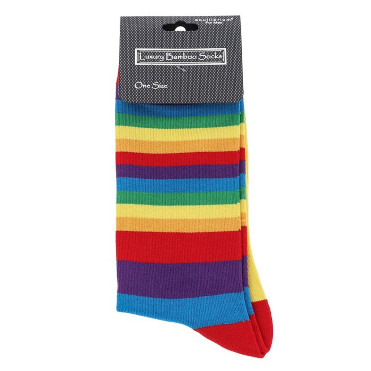 Equilibrium Men's Bamboo Socks Rainbow Red – Old Railway Line Garden Centre