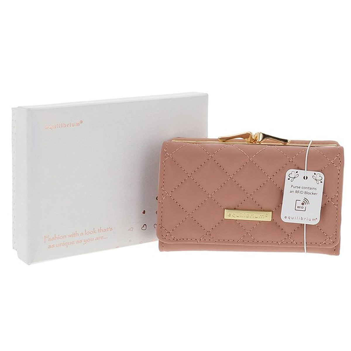 Equilibrium 13.5cm Pink Diamond Quilt Purse – Old Railway Line Garden ...