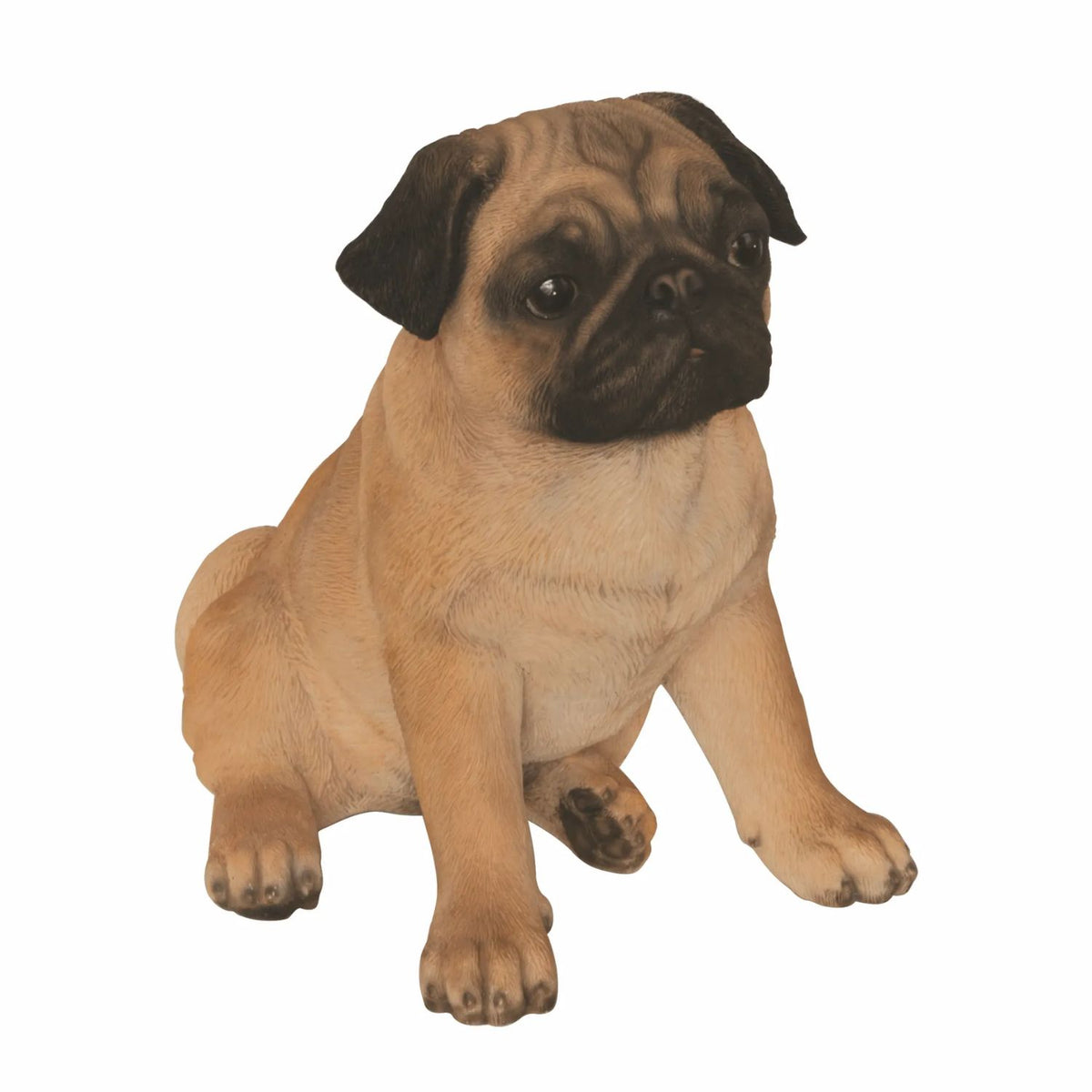 Vivid Arts 19cm Pug Real Life Resin Ornament – Old Railway Line Garden ...