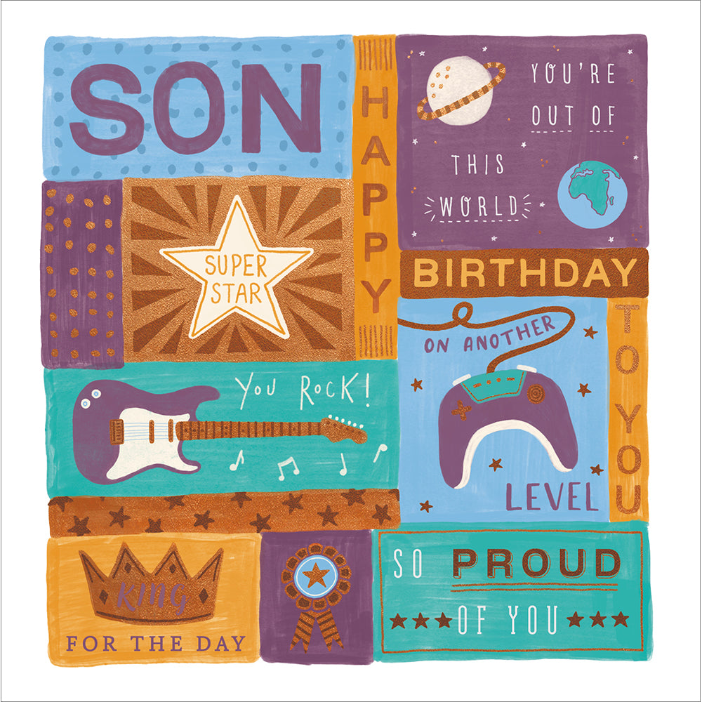 Woodmansterne Number One Son Birthday Card – Old Railway Line Garden Centre