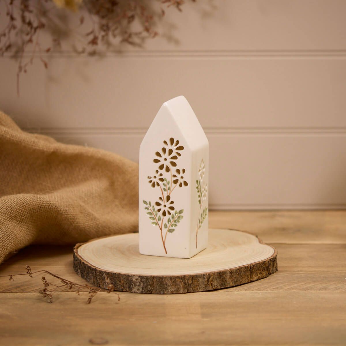 Richard Langs Ceramic Cut Out Flower Detail LED Light Ornament - 7EW20 ...