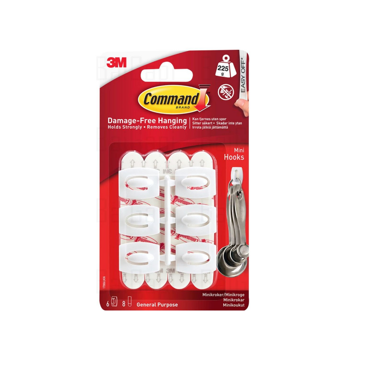 Command 3m White Mini Hooks – Old Railway Line Garden Centre