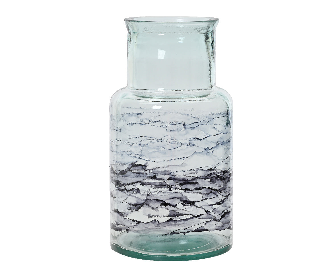 Kaemingk 28cm Recycled Glass Vase – Old Railway Line Garden Centre