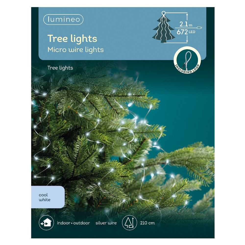 Lumineo 672 Cool White Micro LED Tree Lights (2.1m) – Old Railway Line ...