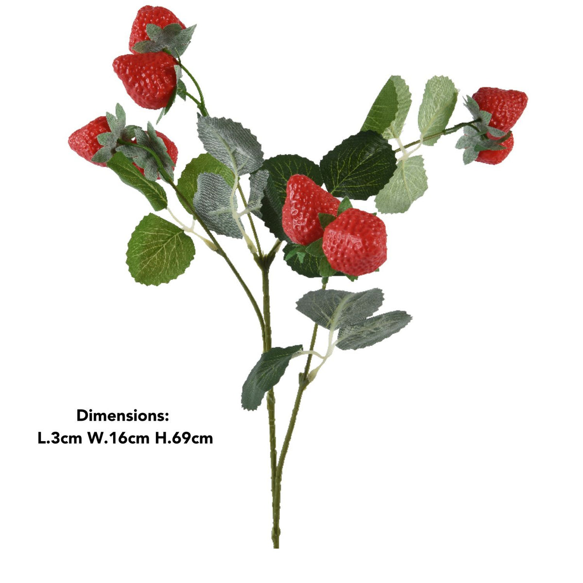 Decoris 69cm Artificial Strawberry Spray on Stem – Old Railway Line ...