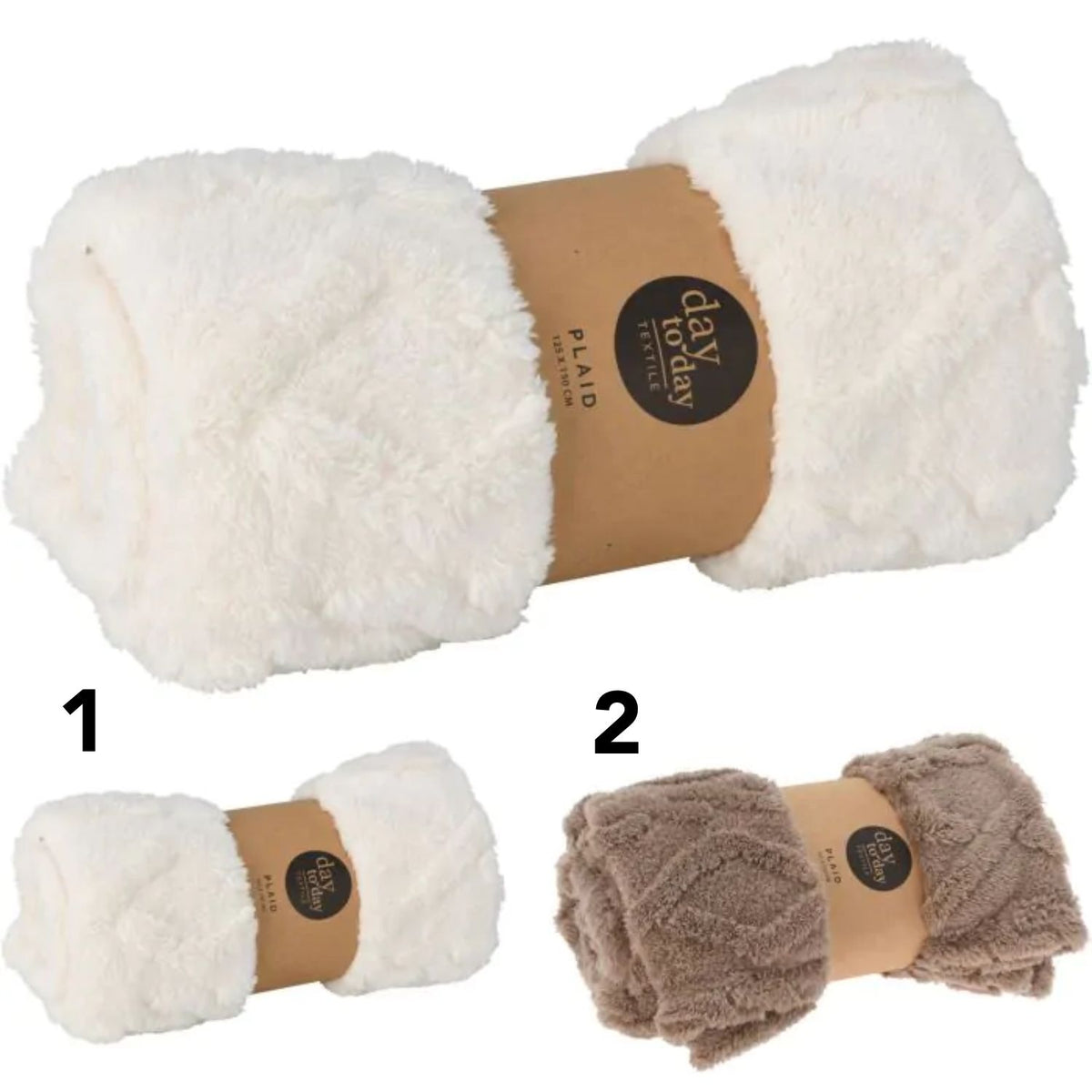 Koopman 150cm x 125cm Soft Knot Design Throw Blanket (Choice of 2 ...