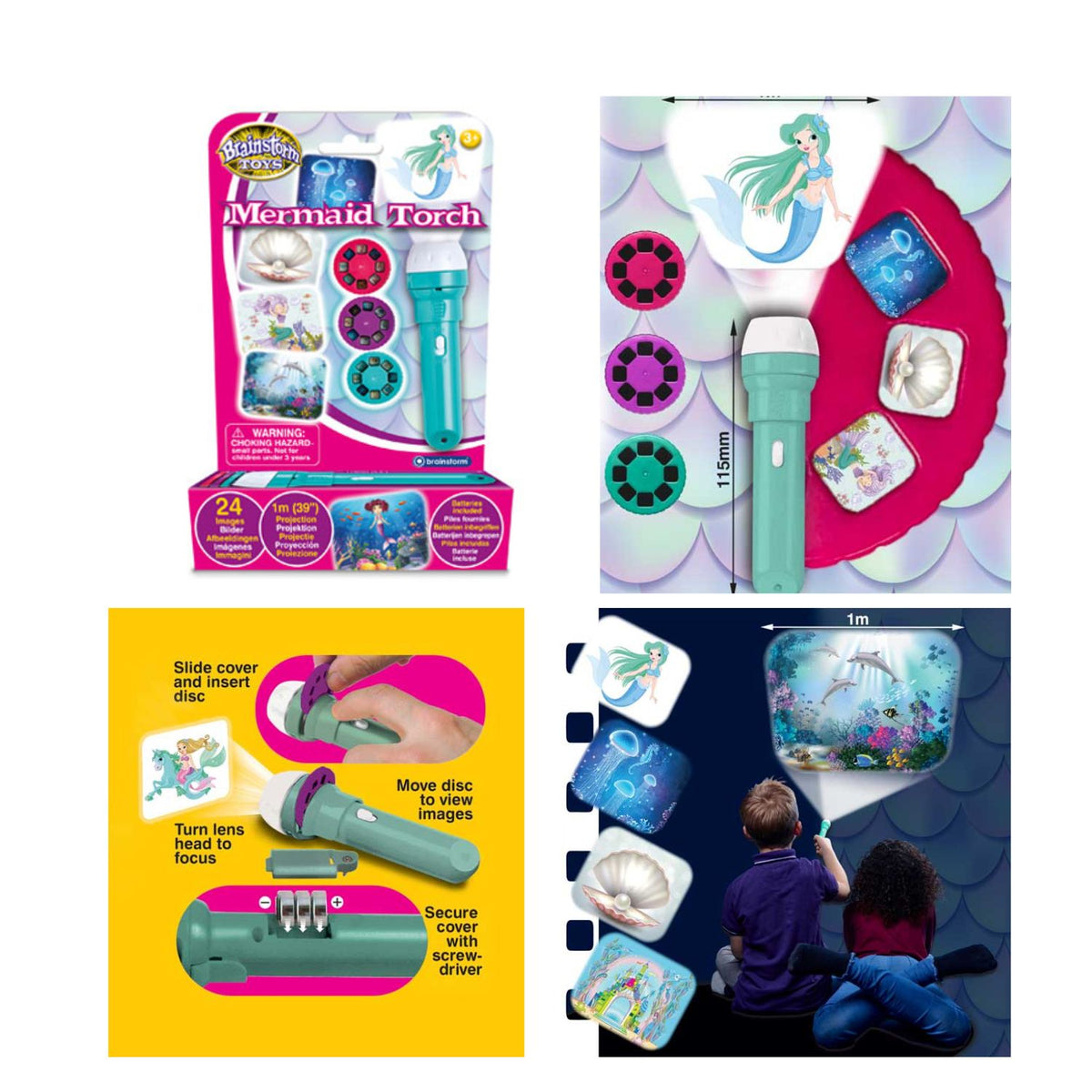 Brainstorm Mermaid Torch and Projector – Old Railway Line Garden Centre