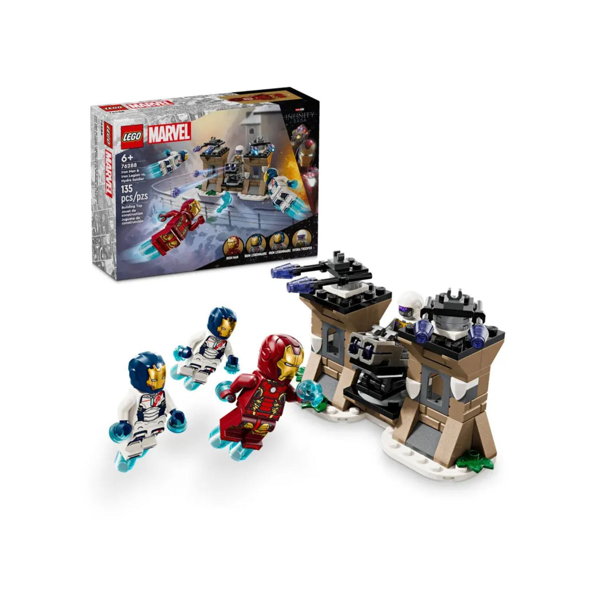 LEGO Marvel Iron Man & Iron Legion Vs Hydra Soldier – Old Railway Line ...