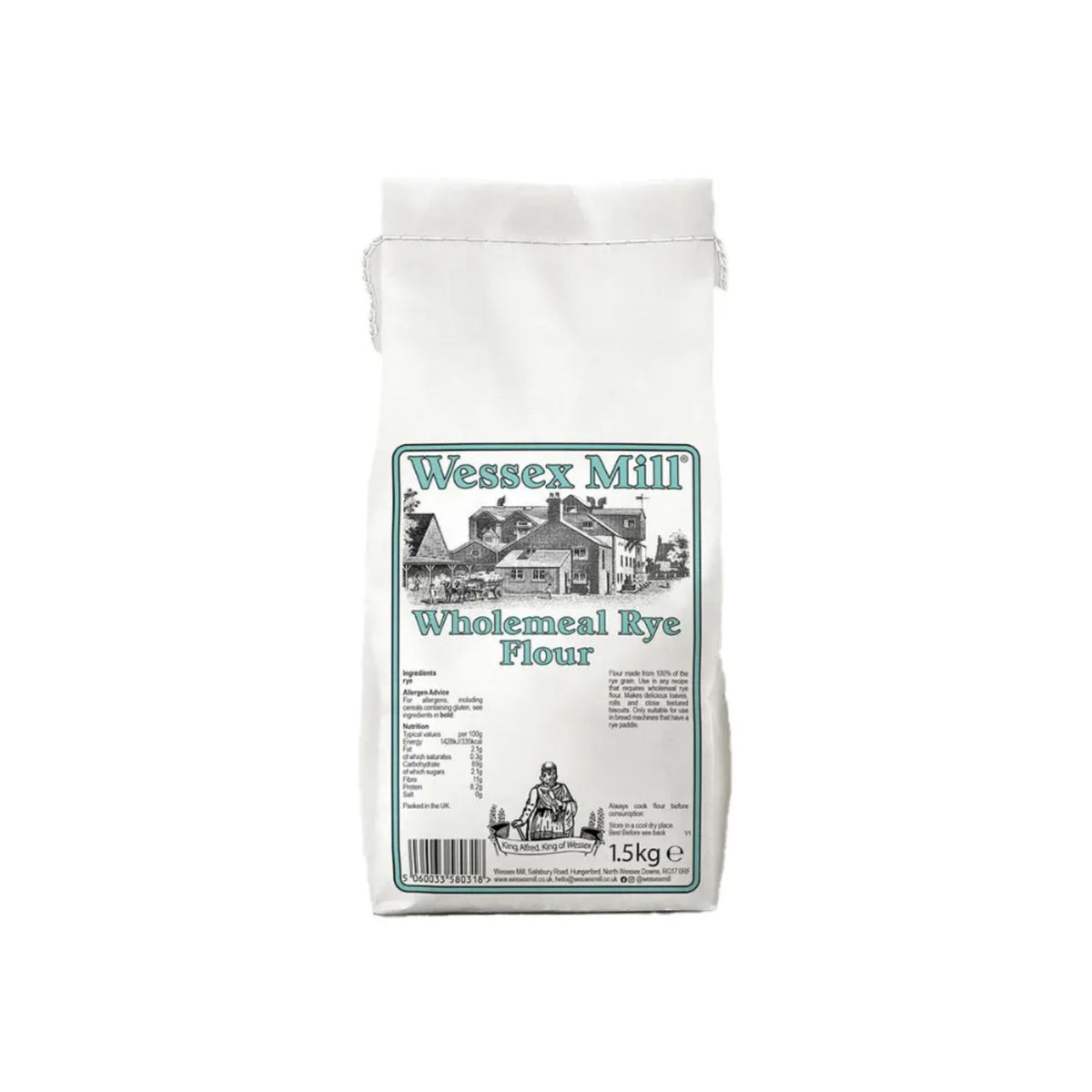 Wessex Mill 1.5kg Wholemeal Rye Flour – Old Railway Line Garden Centre