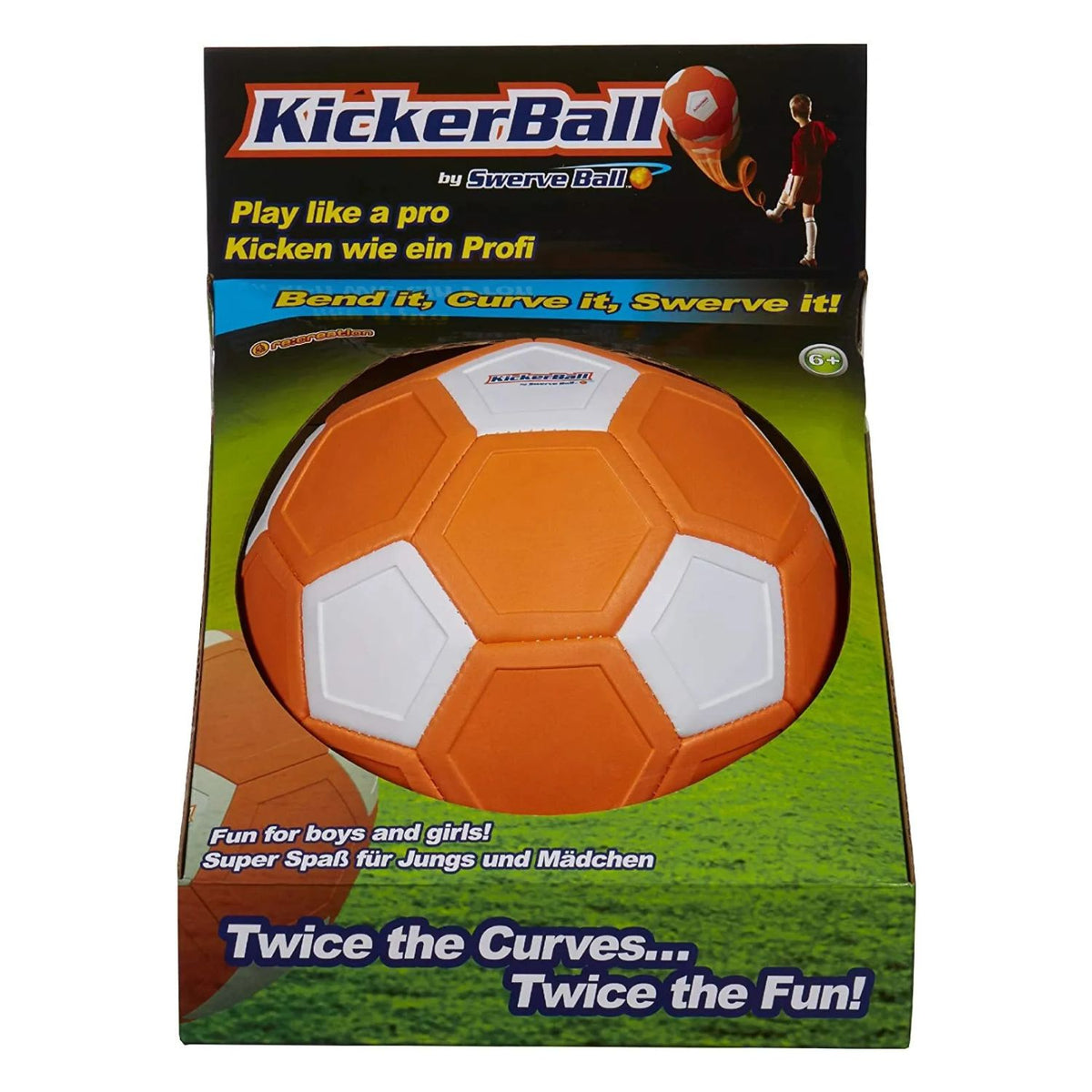 Swerve Ball KickerBall Orange Football – Old Railway Line Garden Centre