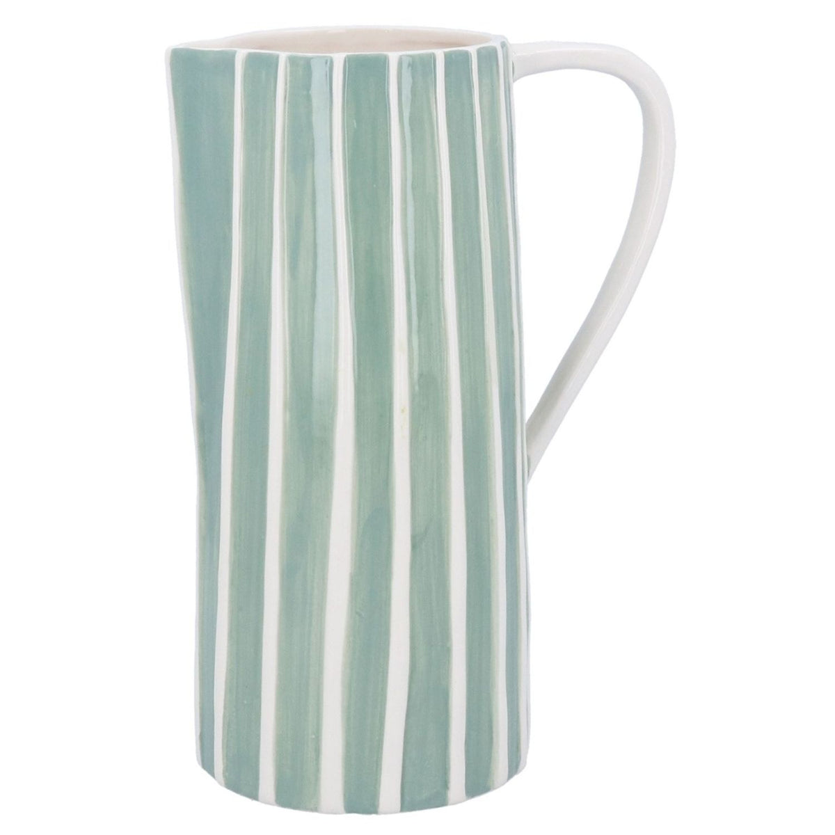 Gisela Graham Large Sage Stoneware Jug – Old Railway Line Garden Centre