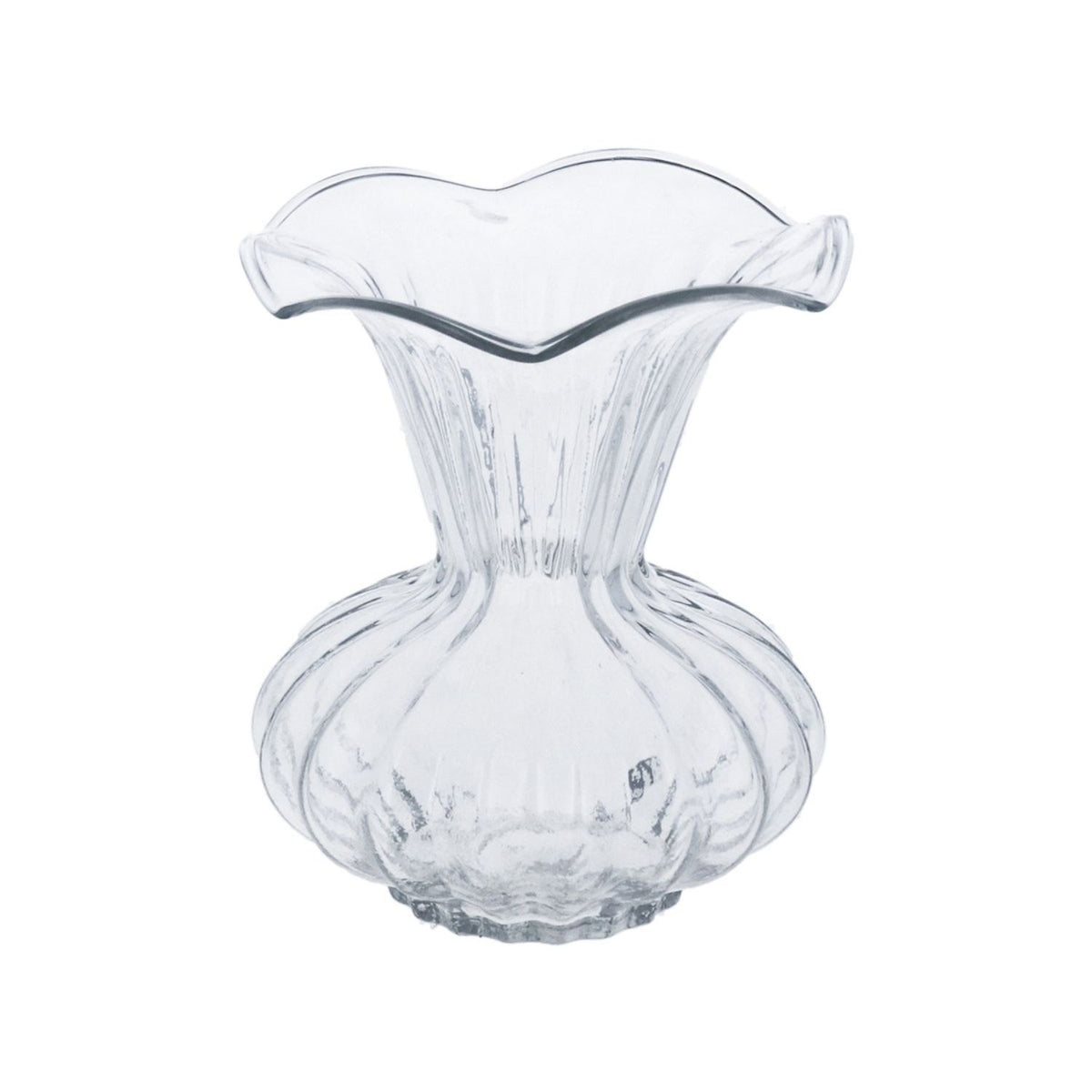 Gisela Graham Clear Glass Frill Vase – Old Railway Line Garden Centre