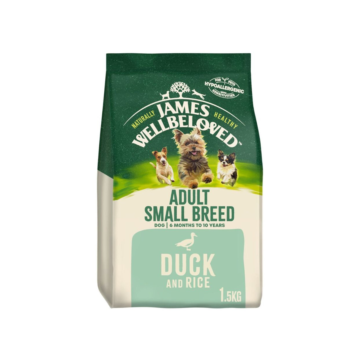 James Wellbeloved Adult Small Breed Duck & Rice 1.5kg – Old Railway ...