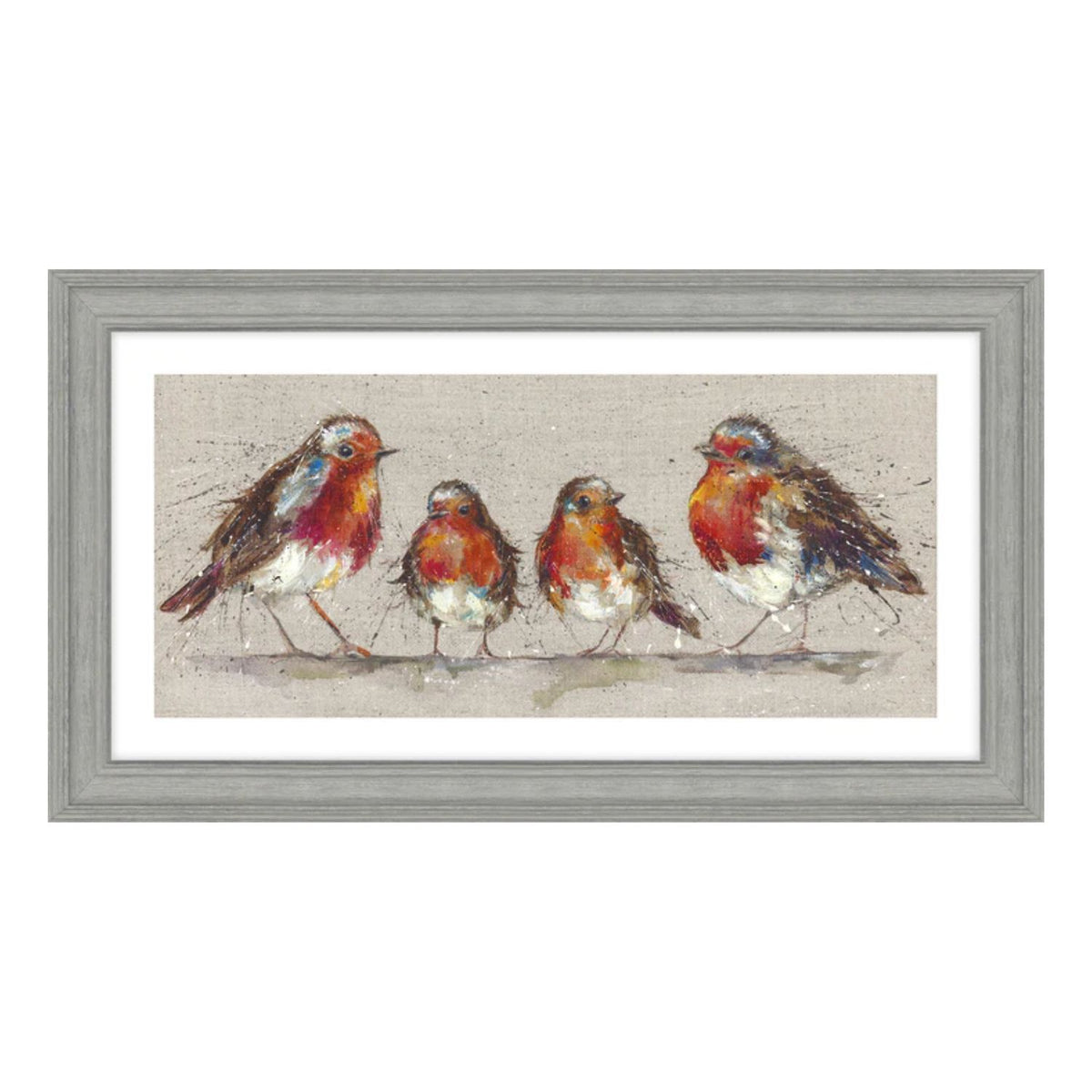 Artko 45cm 'Robin Family' Frame Printed By Nicola Jane Rowles – Old ...