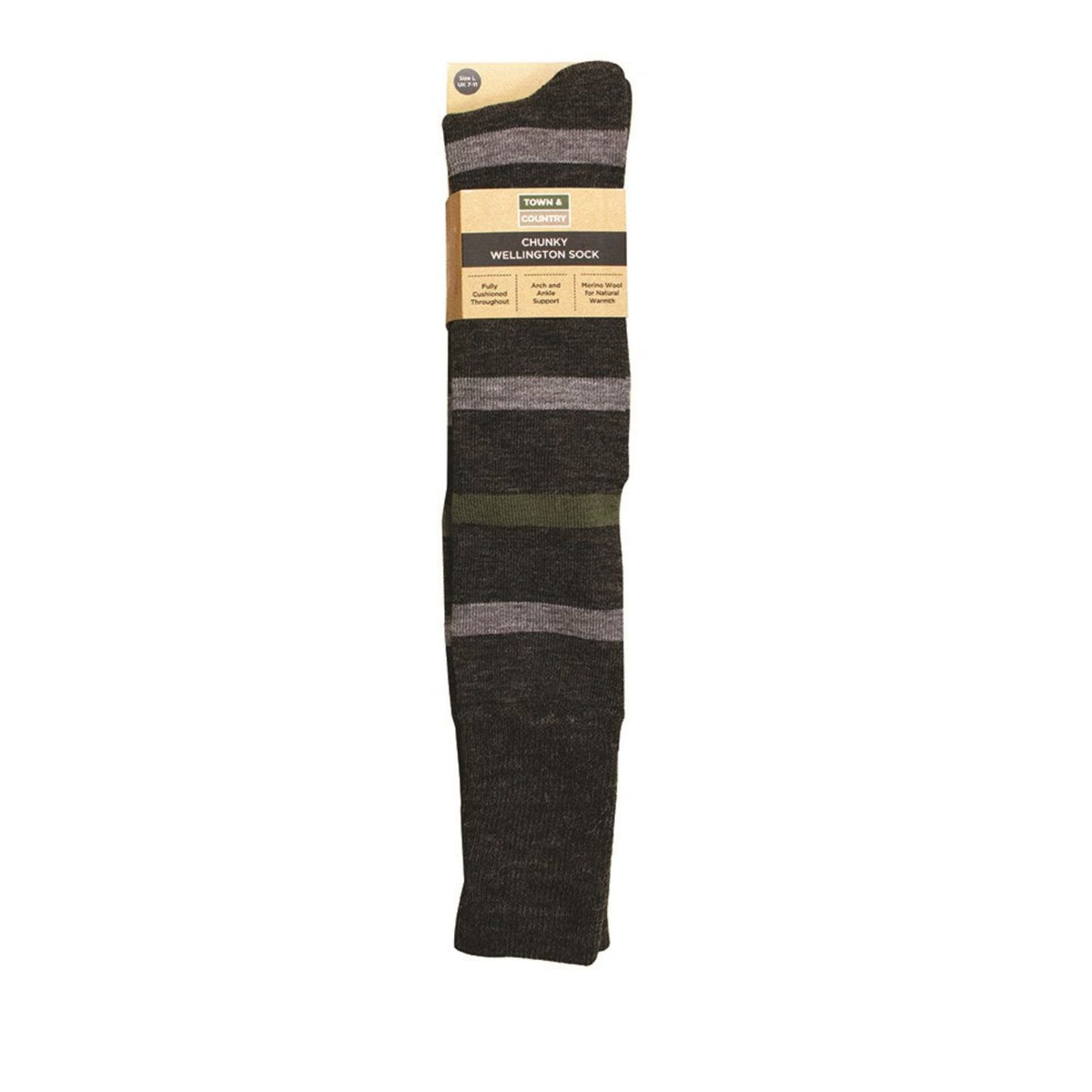 Town & Country Charcoal Wellie Boot Socks (Size 7-11) – Old Railway ...
