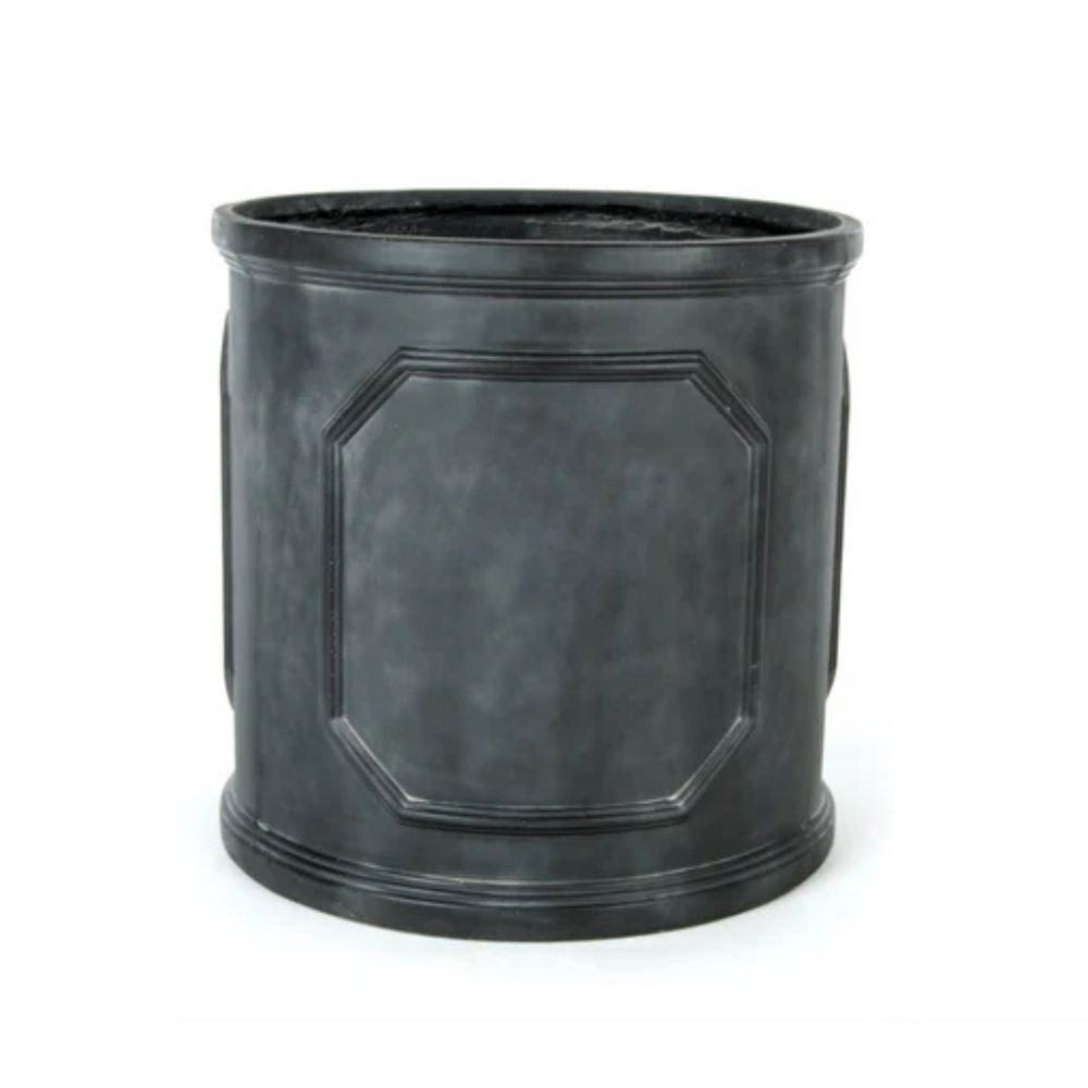 Woodlodge 50cm Chelsea Cylinder Fibre Clay Pot - Black - YCHELCY550 ...
