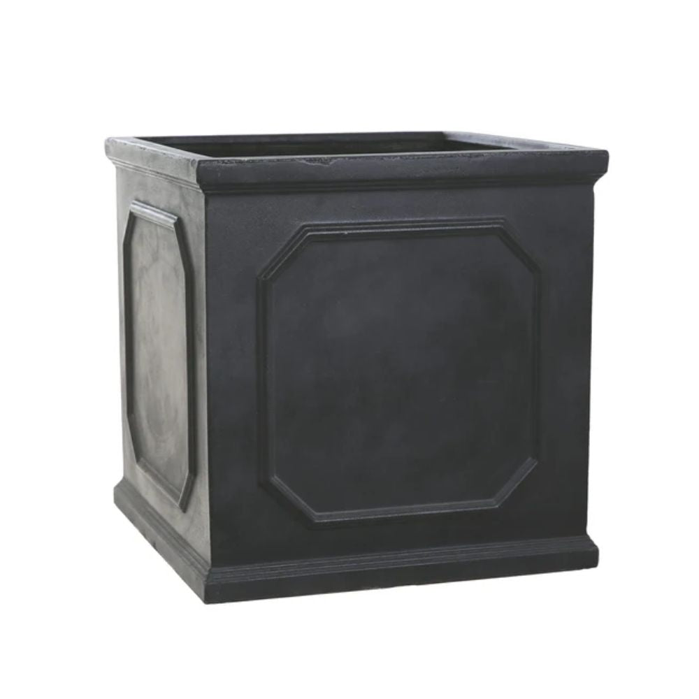 Woodlodge 45cm Square Chelsea Planter - Black – Old Railway Line Garden ...