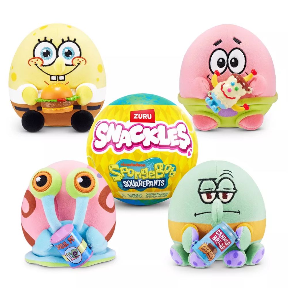 Zuru Snackles 5'' Spongebob Squarepants Plush Mystery Capsule – Old ...