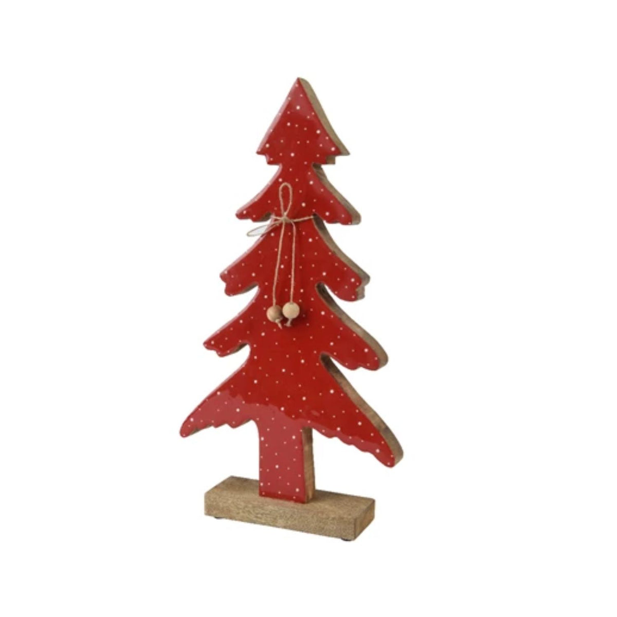 Decoris 42.5cm Red Wooden Christmas Tree Ornament – Old Railway Line ...