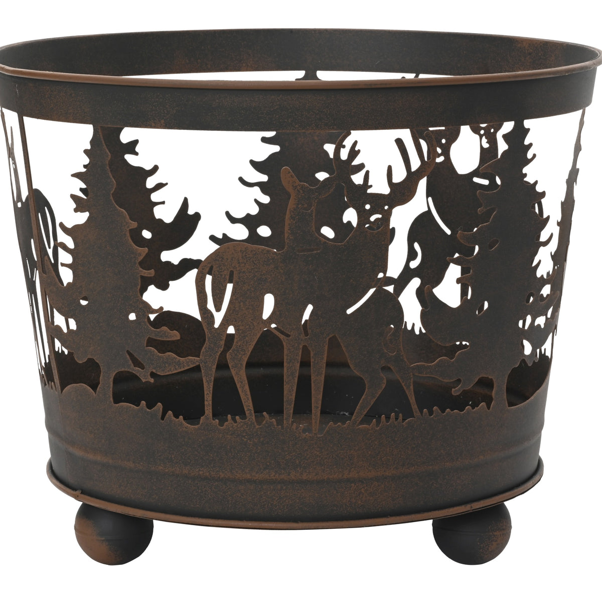 Decoris 39cm Iron Deer Cut Out Iron Fire Bucket – Old Railway Line ...