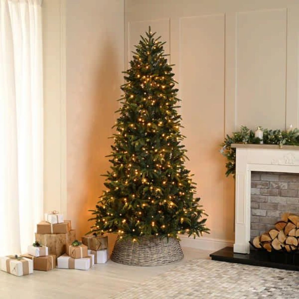 Festive 1.5m (5ft) Warm White Pre-Lit Artificial Firefly Christmas Tre ...