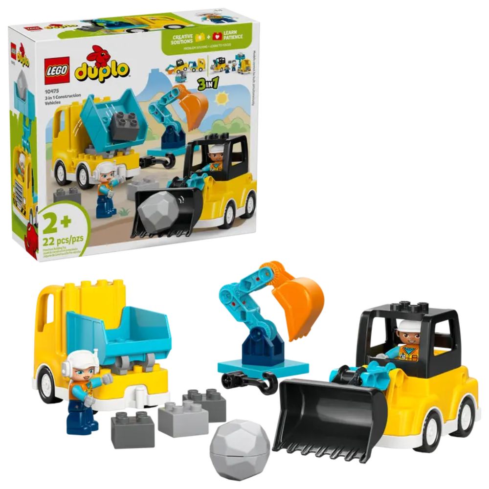 LEGO Duplo 3 in 1 Construction Vehicles – Old Railway Line Garden Centre