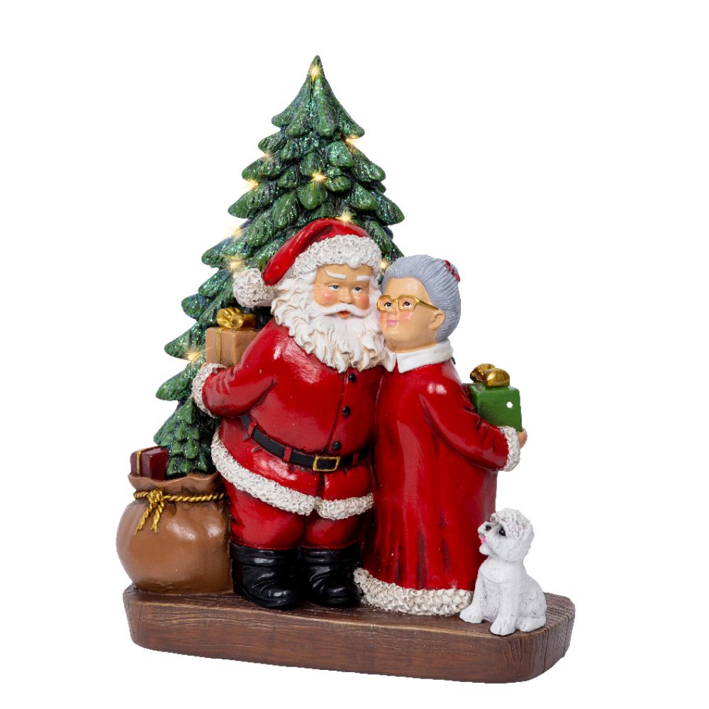 Lumineo 24cm Micro LED Polyresin Santa Ornament – Old Railway Line ...