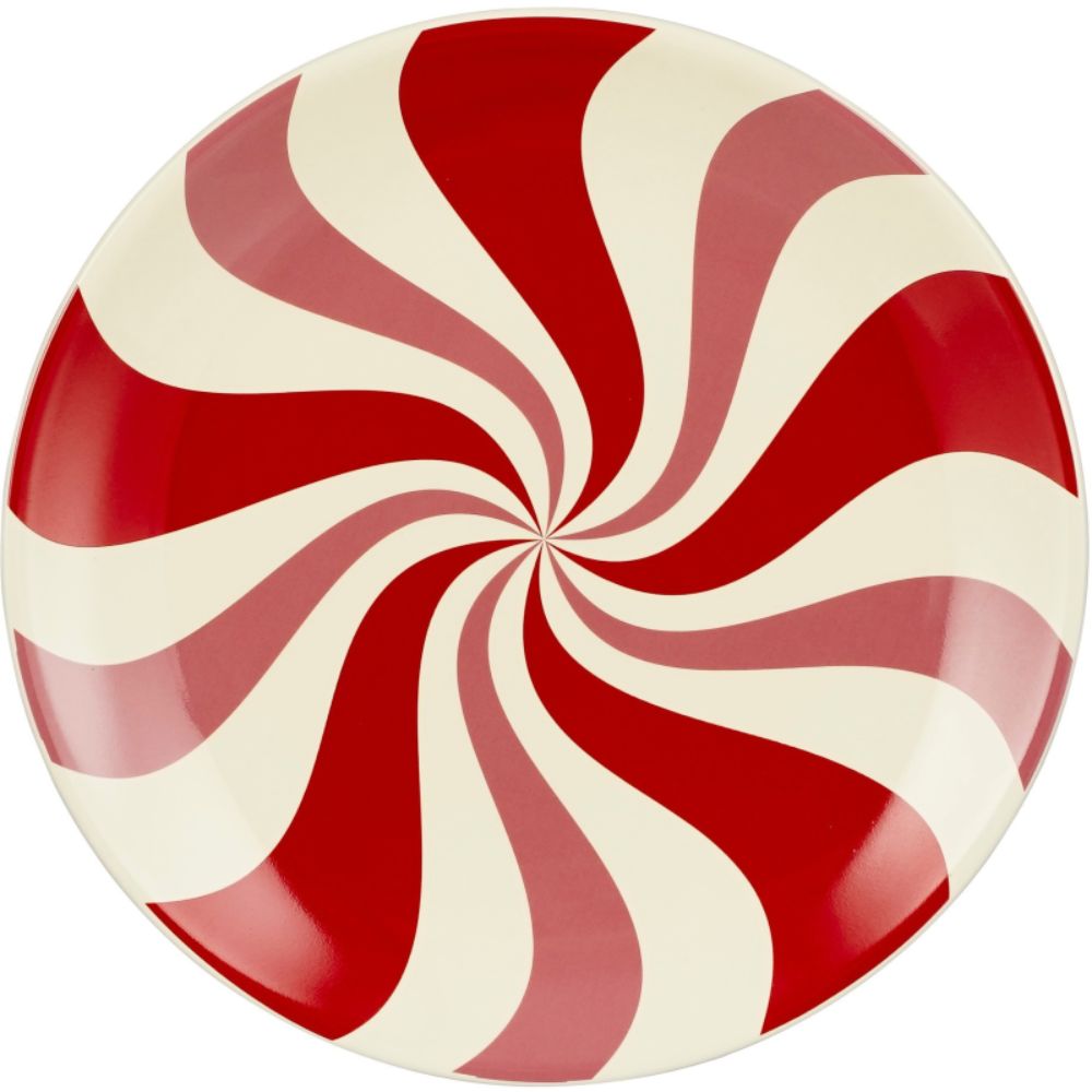 Mica Decorations 20cm Candy Cane Plate – Old Railway Line Garden Centre