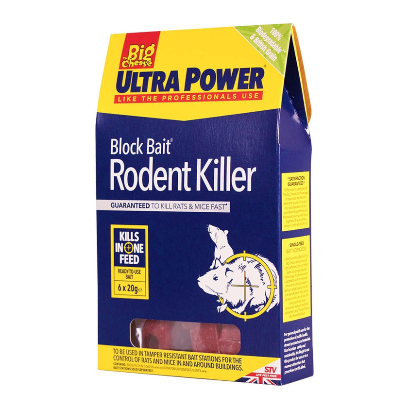 The Big Cheese Block Bait Rat & Mice Rodent Killer (20g x 6) – Old ...