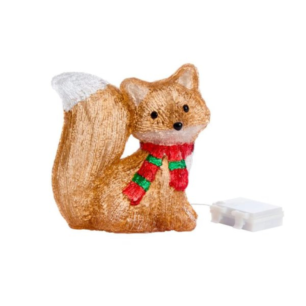 Three Kings 19cm Cool White InLit Ice Fox – Old Railway Line Garden Centre