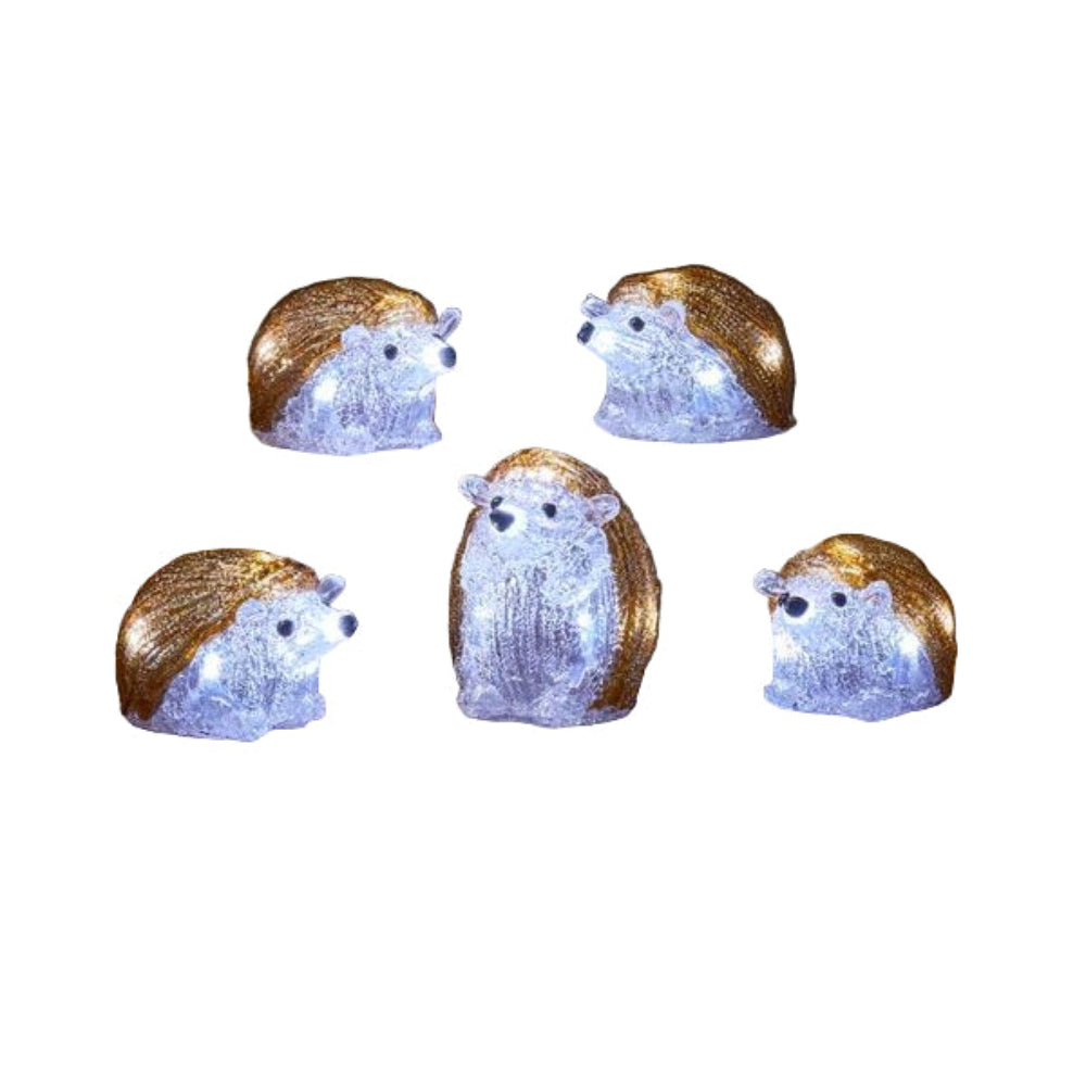 Three Kings 11cm Cool White InLit Ice Hedgehogs – Set of 5 – Old ...