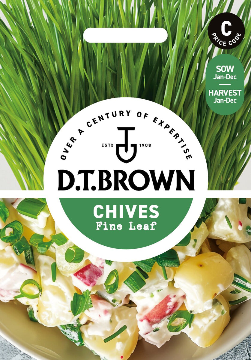 D.T. Brown 'Fine Leaf' Chives Seeds – Old Railway Line Garden Centre
