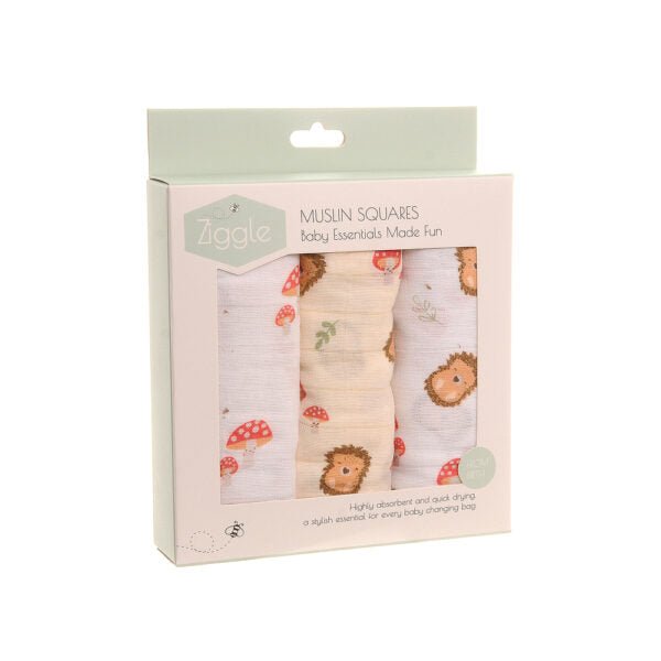 Ziggle Baby Woodland Muslin Set – Old Railway Line Garden Centre