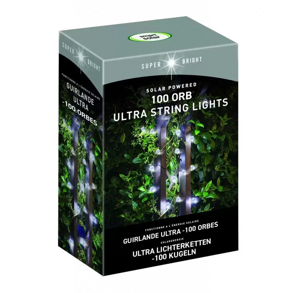 Smart Solar SuperBright 100 Orb Ultra String Lights – Old Railway Line ...