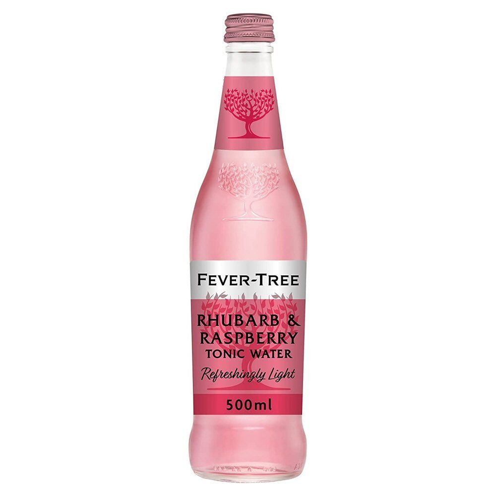 Fever-Tree 500ml Refreshingly Light Rhubarb & Raspberry Tonic Water ...