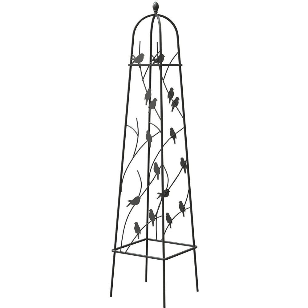 Panacea 162cm Perching Birds Obelisk – Old Railway Line Garden Centre